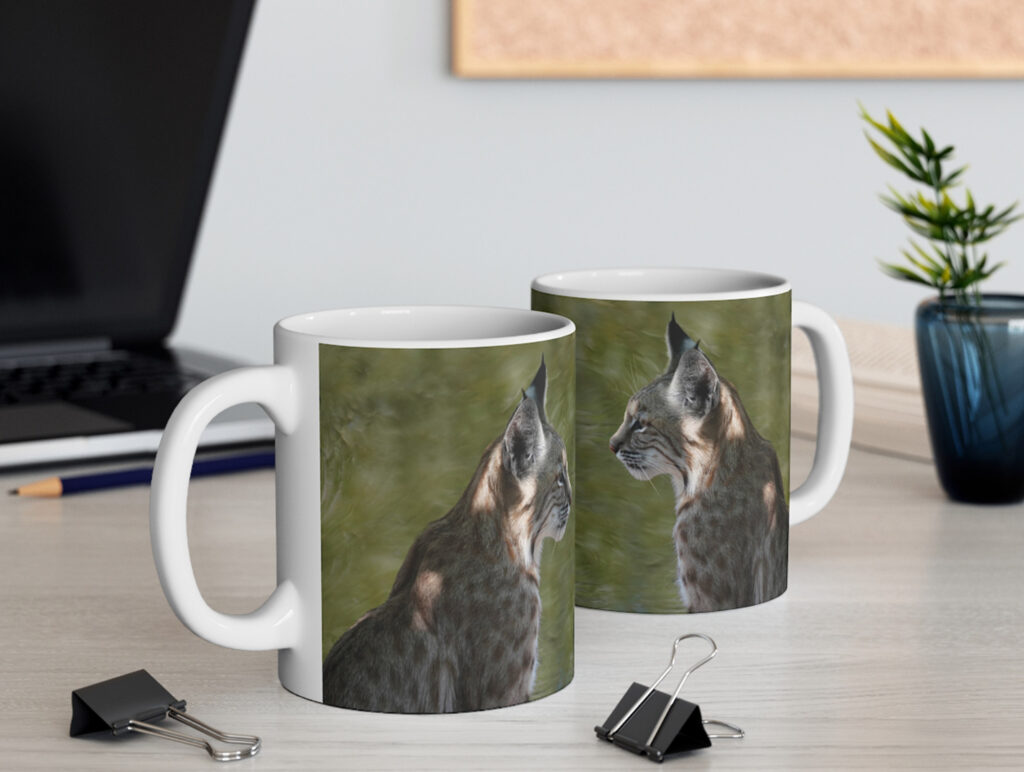 Coffee Mugs – Portrait of a Bobcat – Moment of Perception Photography
