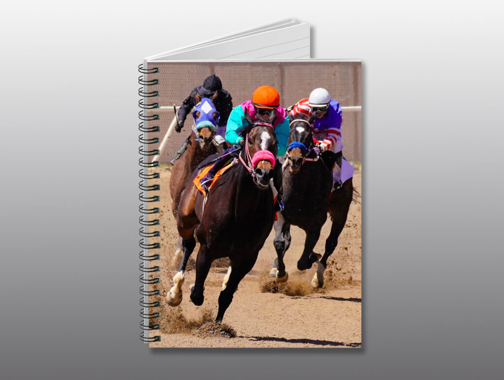 Spiral Notebook – Horse Racing – Moment of Perception Photography