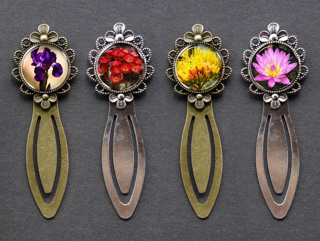 Metal Bookmarks – Flowers – Metal Bookmarks – Purple Iris, Scarlet ...
