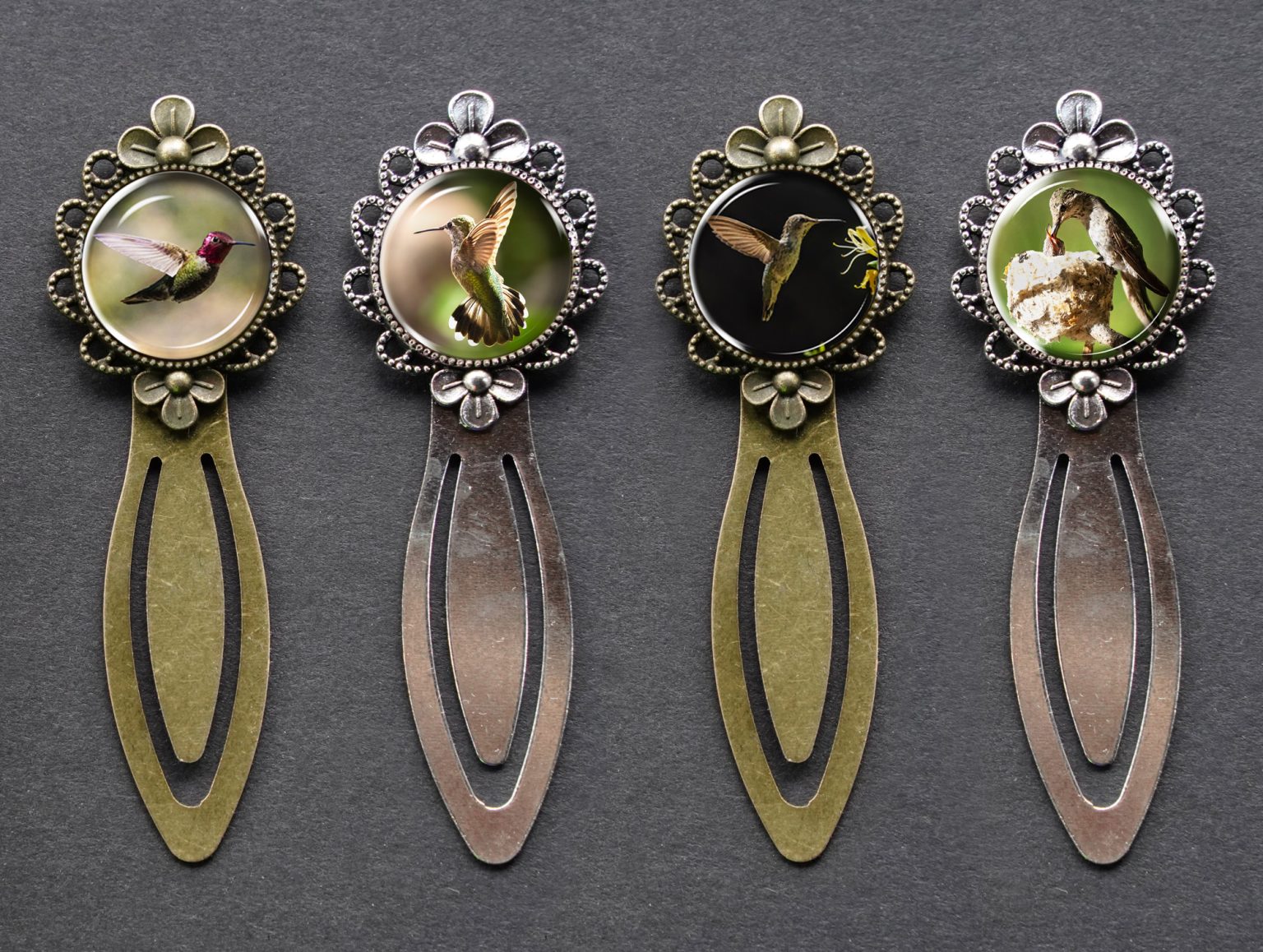 Metal Bookmarks – Hummingbirds – Anna’s Hummingbird, Rufous Hummingbird ...